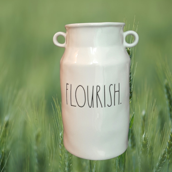 Rae Dunn | Accents | Rae Dunn Flourish Milk Container Flower Vase ...